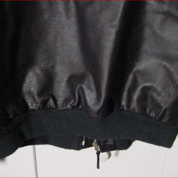 Perrone | Jackets & Coats | Vtg Perrone Black Leather Bomber Jacket ...